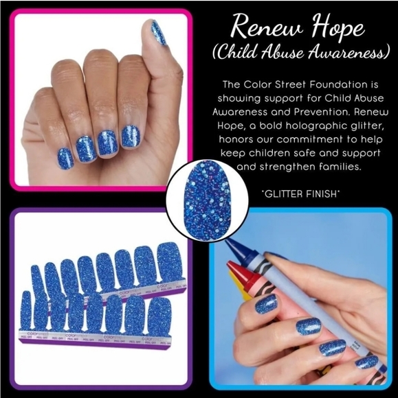 Color Street | Makeup | Color Street Renew Hope Blue Glitter | Poshmark